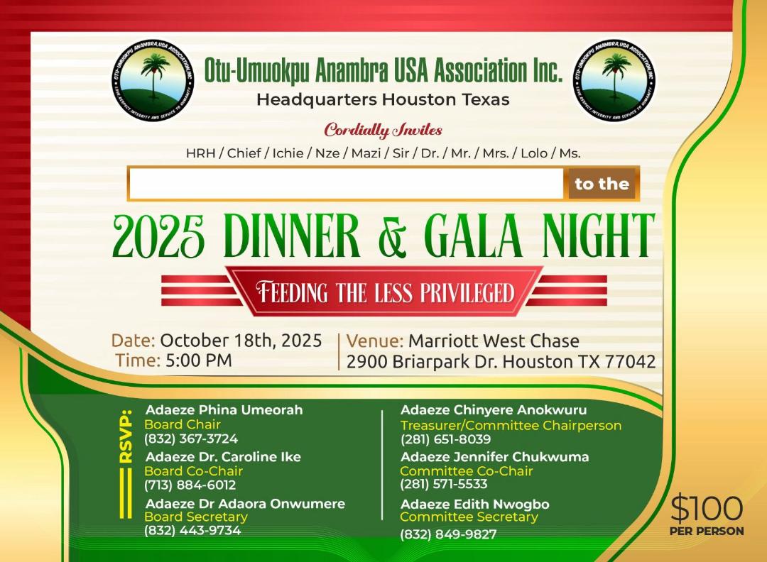 2025 Dinner and Gala – Otu-Umuokpu Anambra